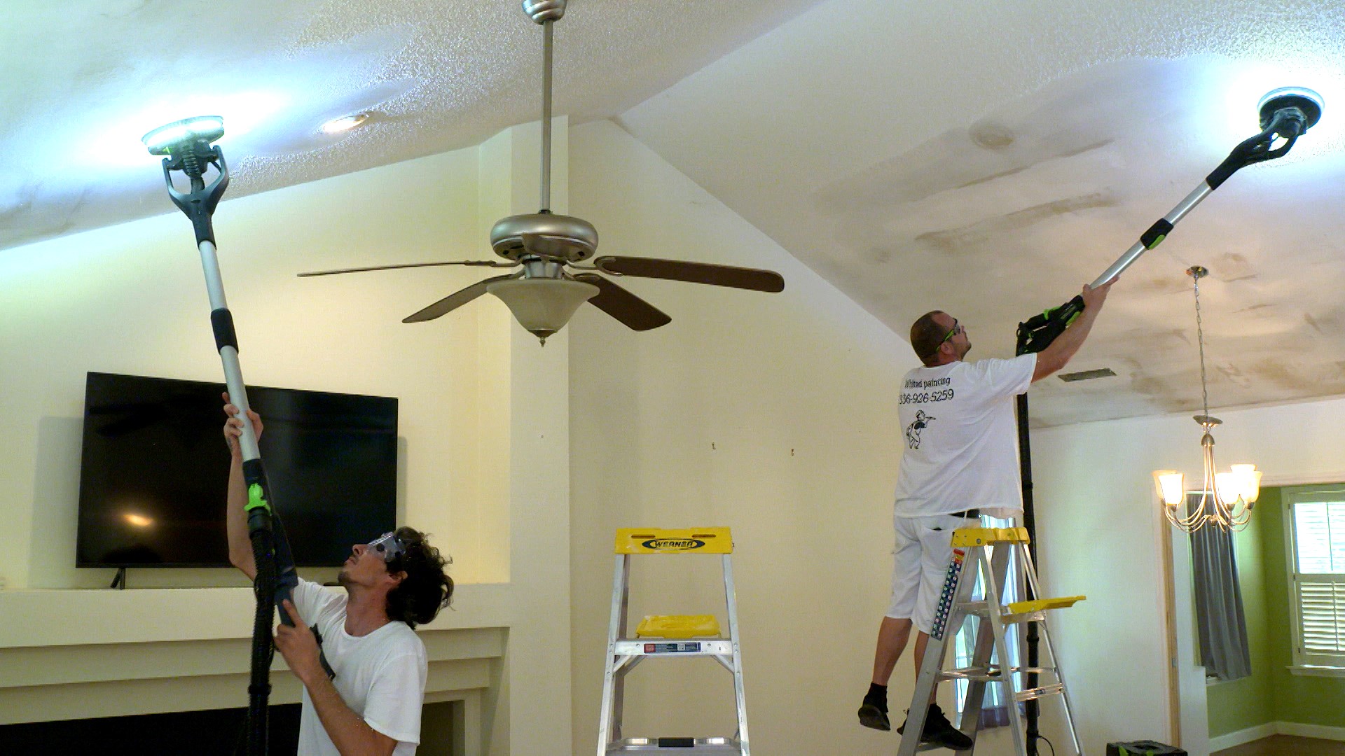 From Texture to Sleek: Ceiling Upgrade - Military Makeover